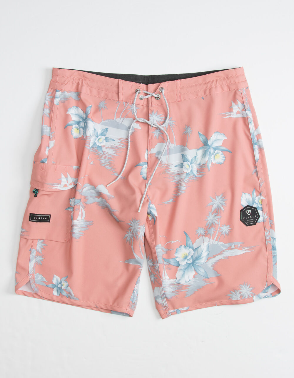 VISSLA Midnight Aloha Mens Boardshorts - LIGHT PINK | Tillys