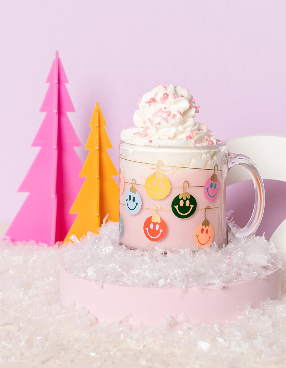 TALKING OUT OF TURN Smiley Ornament Glass Mug - MULTI | Tillys