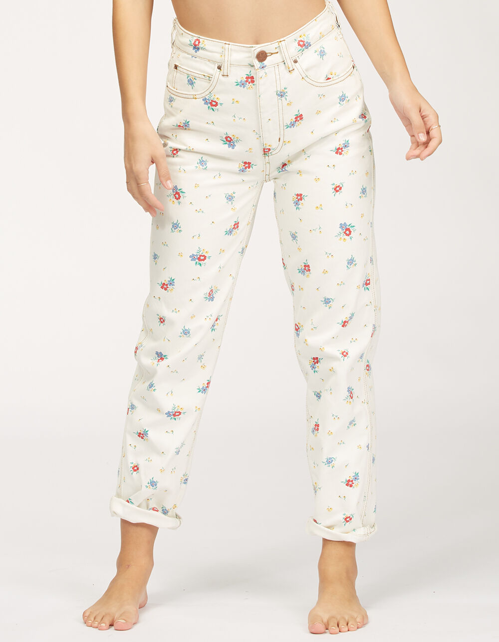 BILLABONG x Wrangler She's Cheeky Womens High Waist Jeans - CREAM COMBO ...