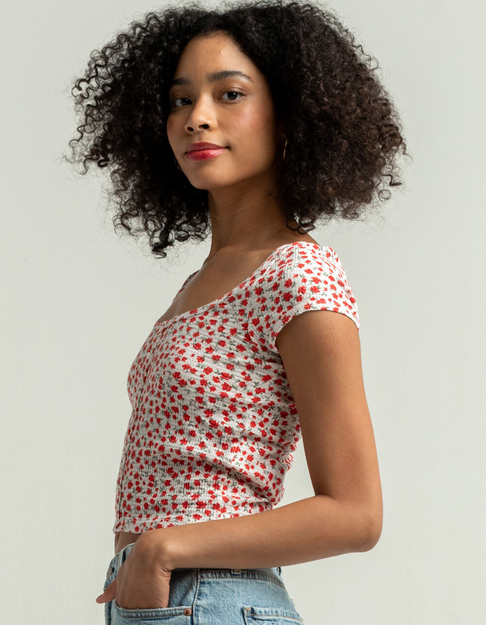 BILLABONG Bayside Womens Top - RED/WHITE | Tillys