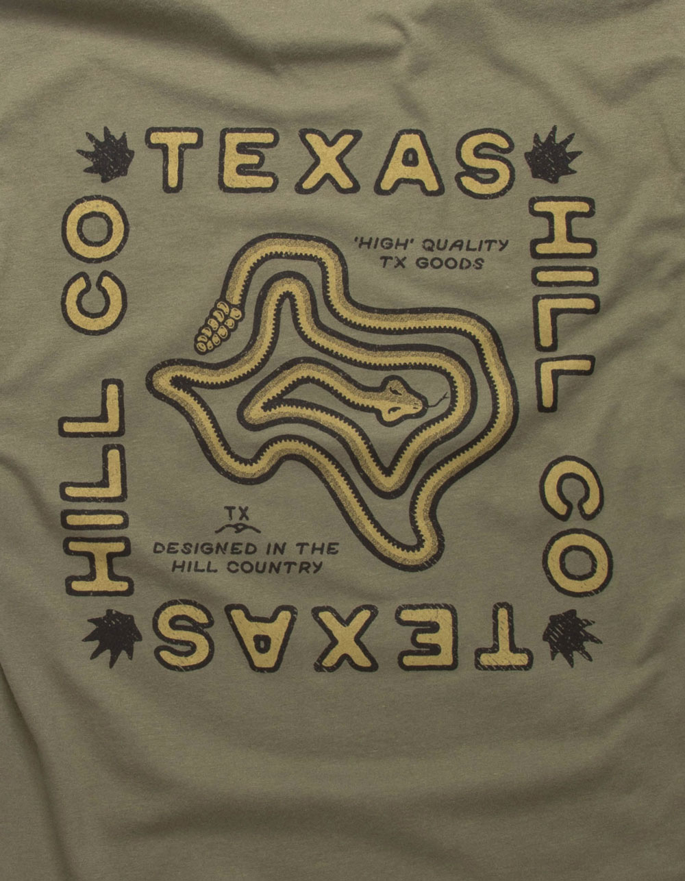 TEXAS HILL COUNTRY PROVISIONS Rattler Mens Tee - OLIVE | Tillys