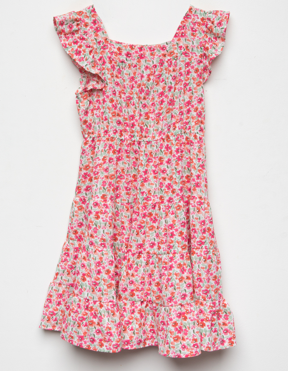 HAYDEN Girls Ruffle Dress - RED COMBO | Tillys