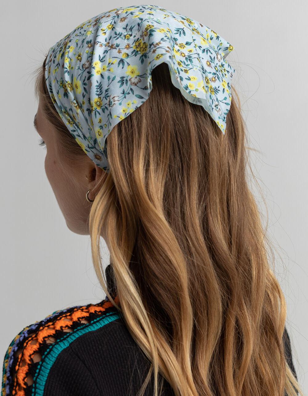 FULL TILT Blue Floral Head Scarf - BLUE COMBO | Tillys
