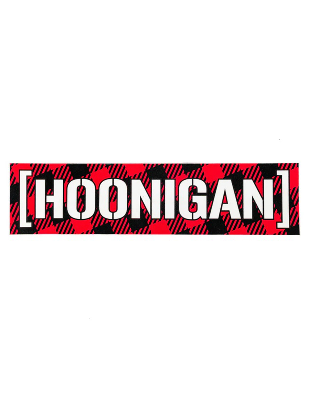 HOONIGAN Censor Bar Plaid Sticker - RED | Tillys