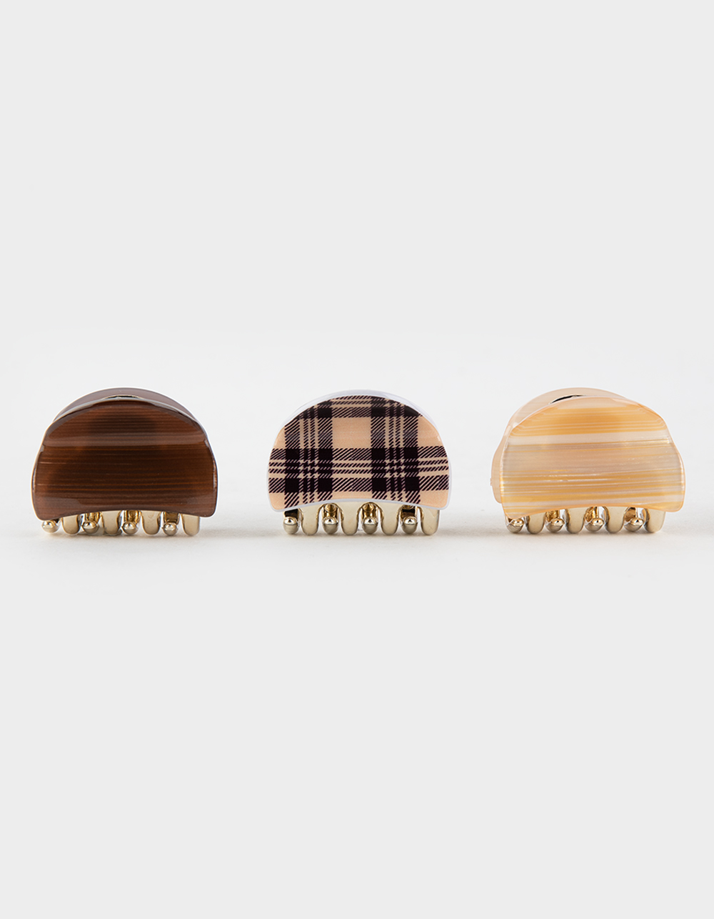 FULL TILT 3 Pack Plaid Hair Clips - MULTI | Tillys