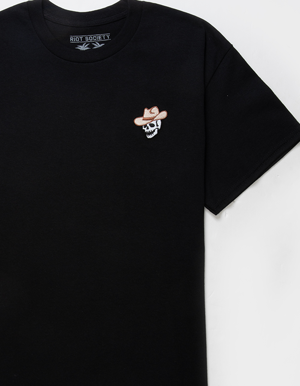 RIOT SOCIETY Skull Cowboy Embroidered Mens Tee - BLACK | Tillys
