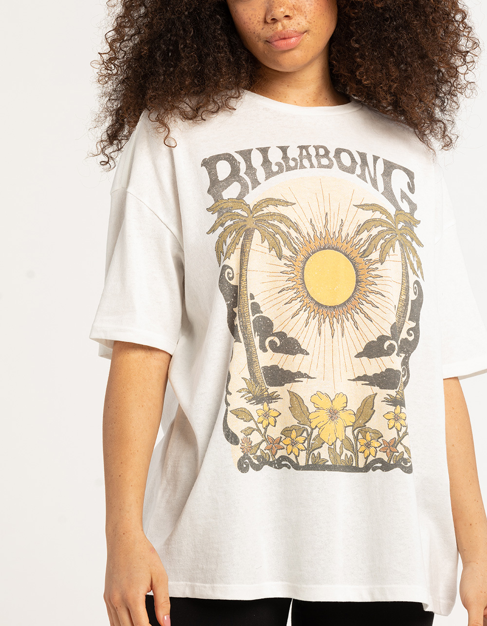 BILLABONG Tropic Bloom Womens Boyfriend Tee - WHITE | Tillys