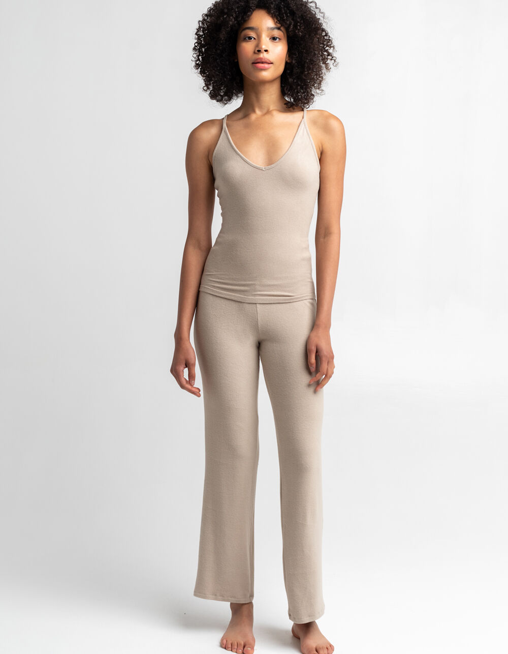 NIA Womens Deep V Tank - TAUPE | Tillys