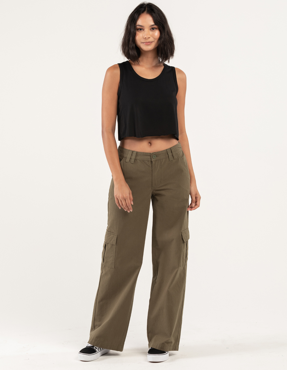 HEART & HIPS Womens Cropped Muscle Tank Top - BLACK | Tillys