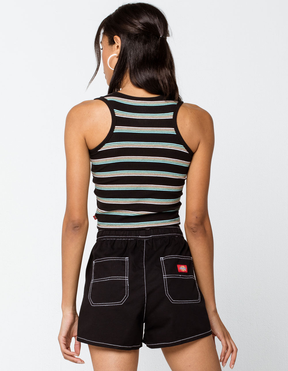 DICKIES Button Ribbed Womens Tank - BLACK | Tillys