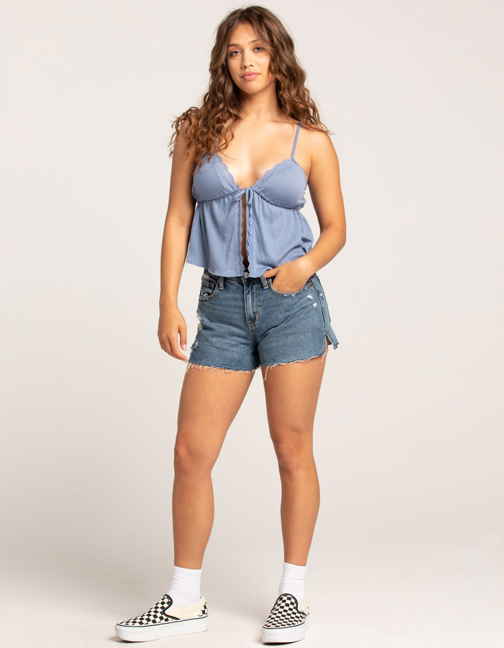 RSQ Womens Flyaway Cami - BLUE | Tillys