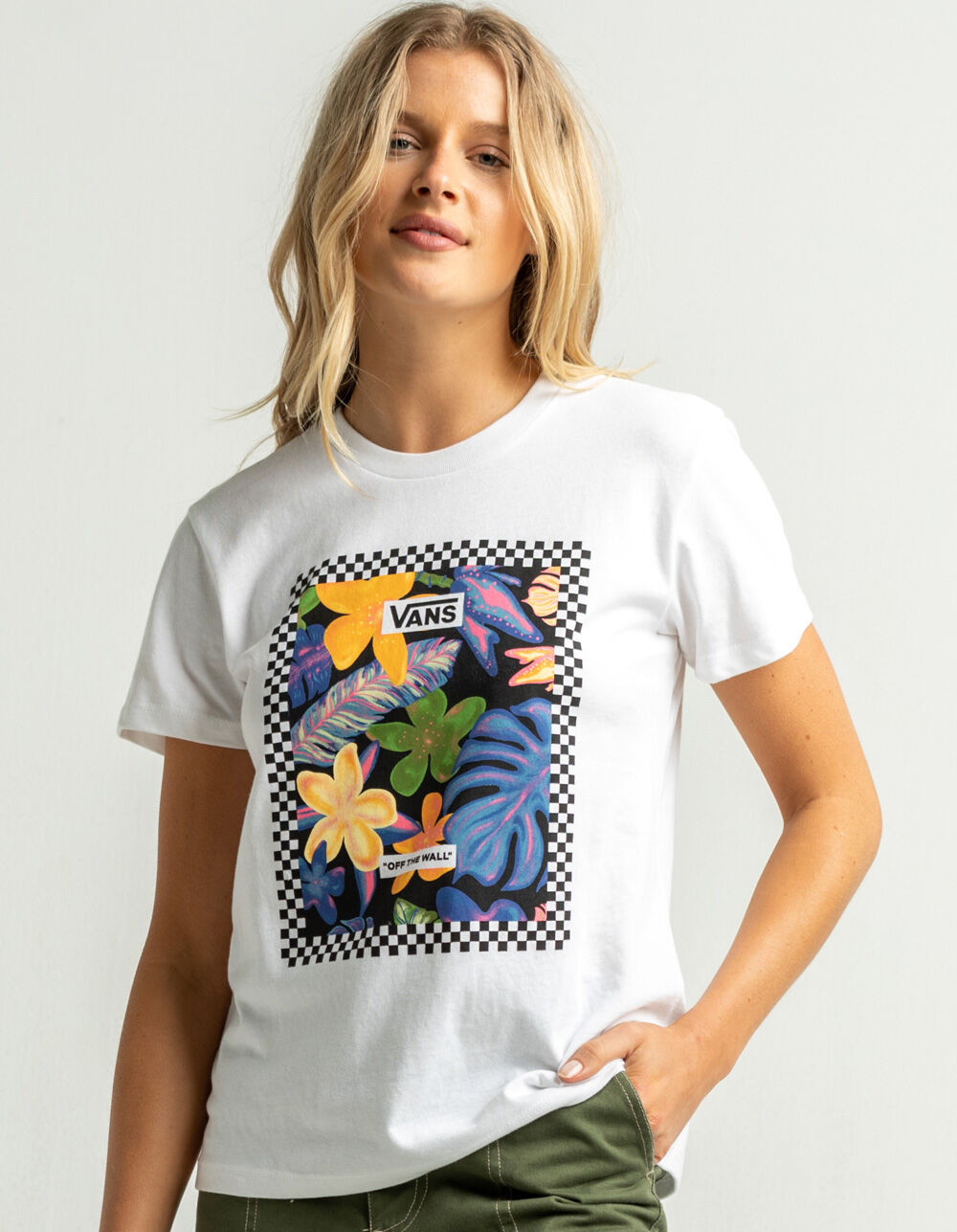 VANS Border Box Trop Womens Tee - WHITE | Tillys