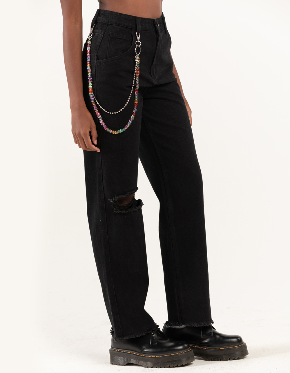 DAISY STREET Womens Bead Chain Jeans - BLACK | Tillys