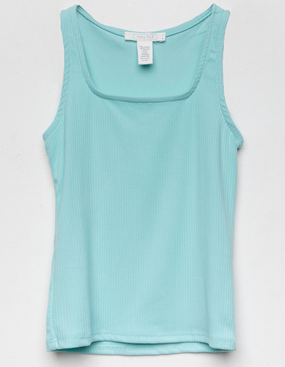 FULL TILT Essential Girls Blue Ribbed Tank - BLUE | Tillys