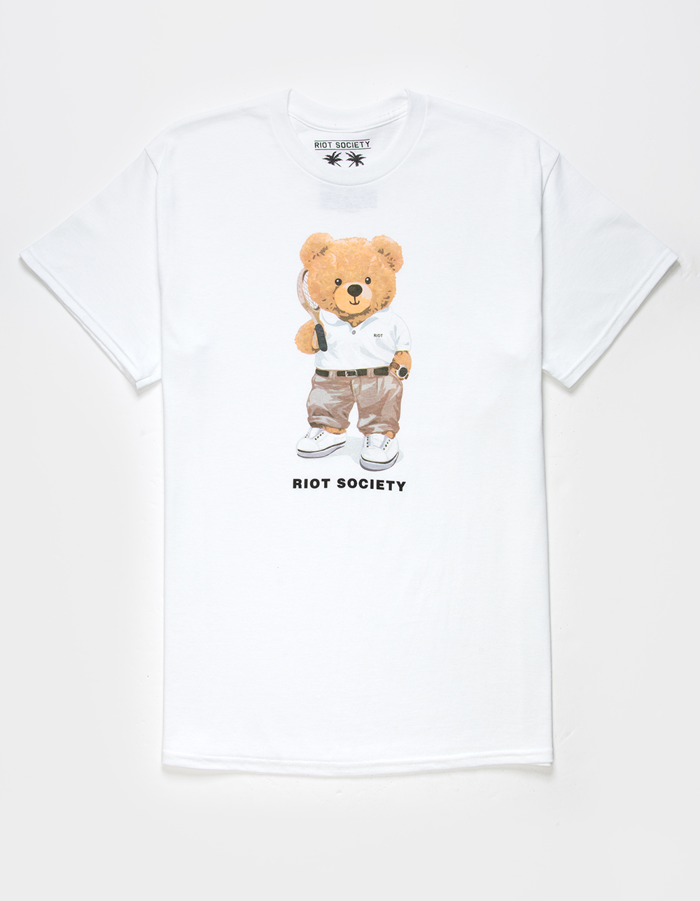 RIOT SOCIETY Preppy Teddy Mens Tee - WHITE | Tillys