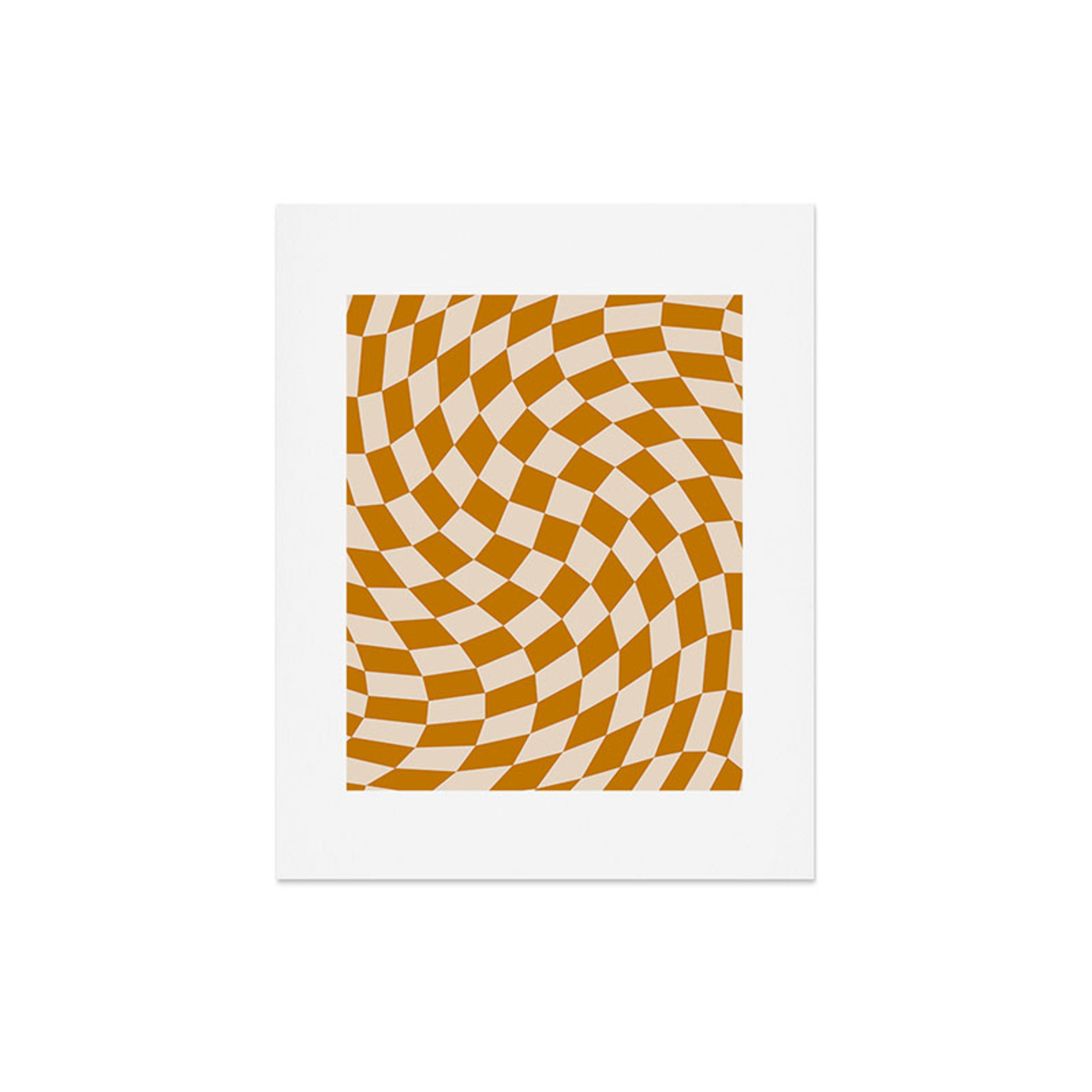 DENY DESIGNS MXTP 70's Retro Warped Grid 16" x 20" Poster - YELLOW | Tillys