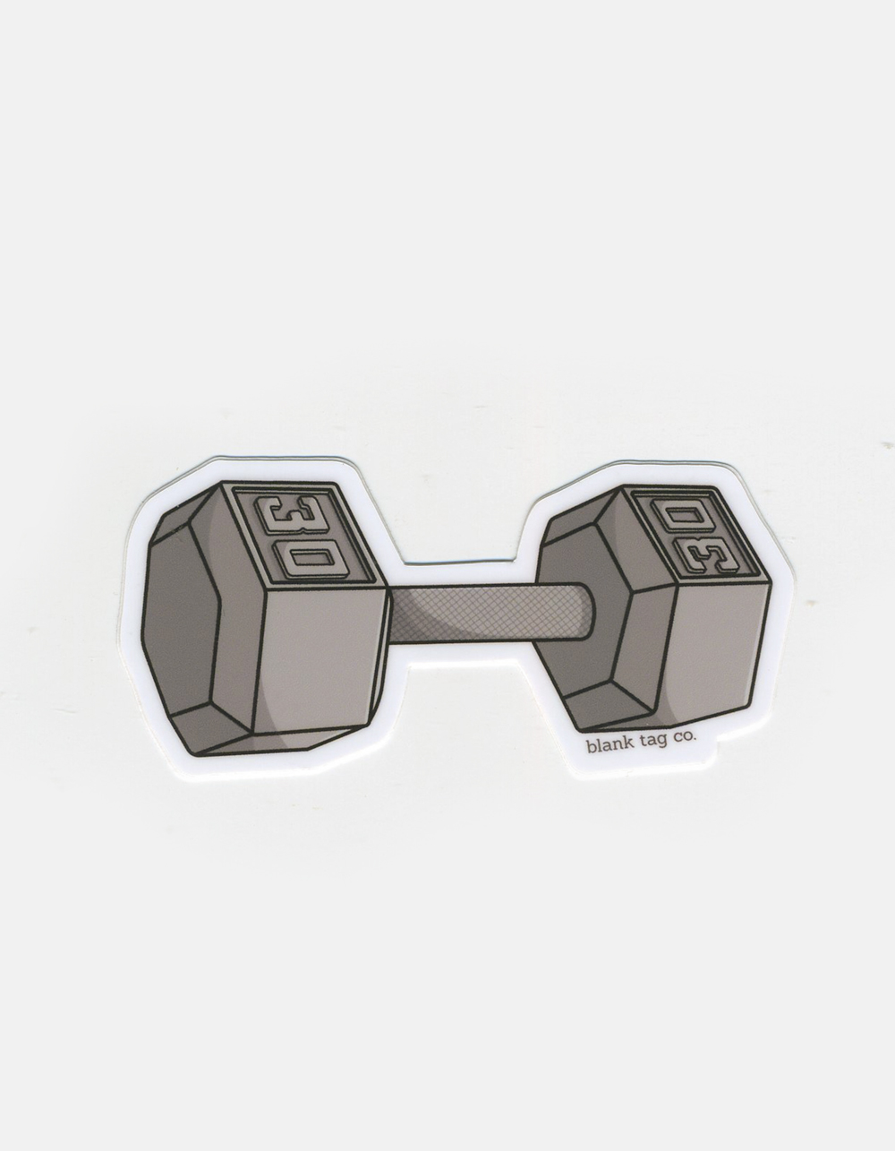 BLANK TAG CO. The Dumbell Sticker - GRAY | Tillys