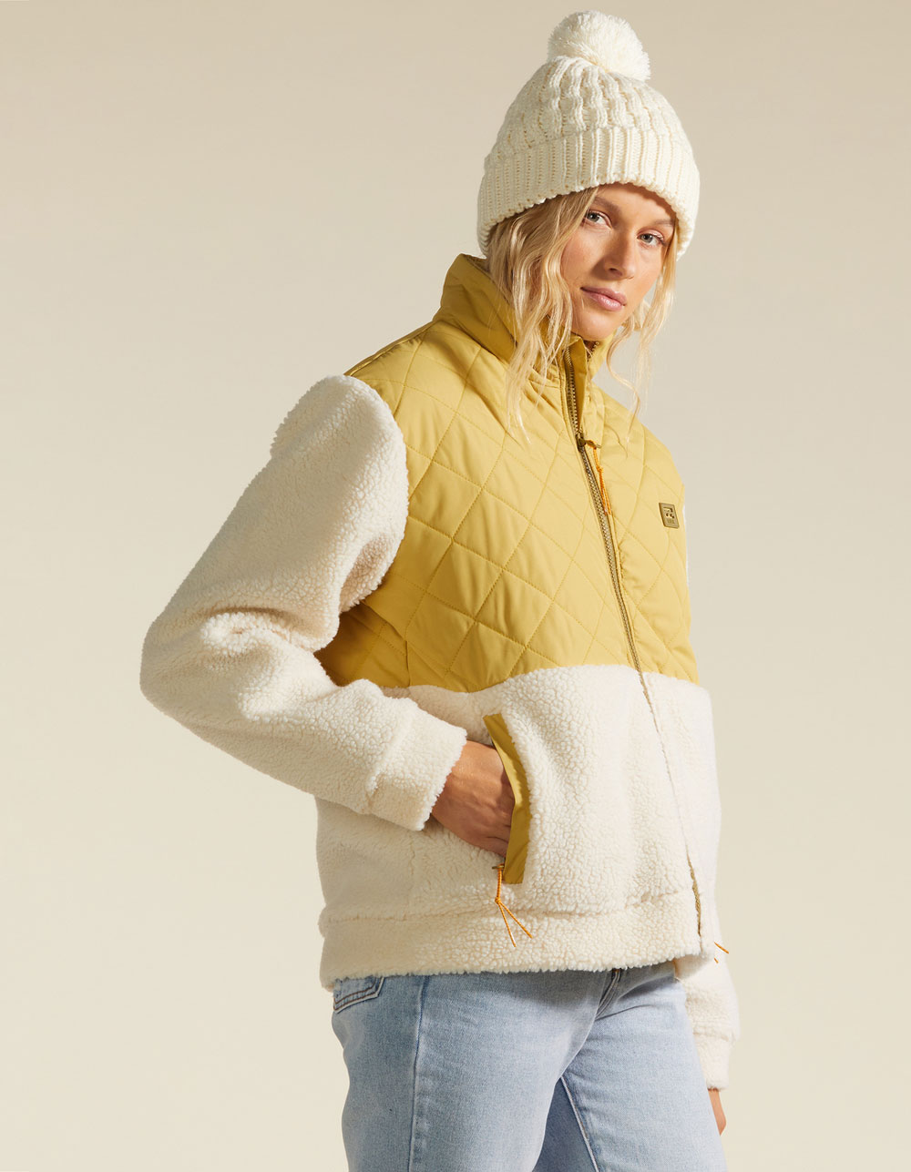 BILLABONG A/Div Hidden Trails Womens Zip-Up Jacket - Cream Combo | Tillys