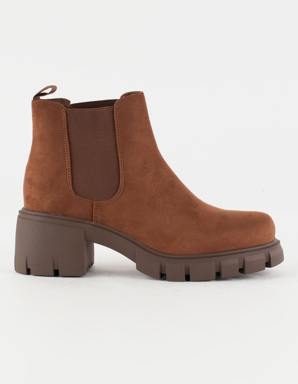 SODA Chunky Chelsea Womens Chestnut Boots - CHESTNUT | Tillys