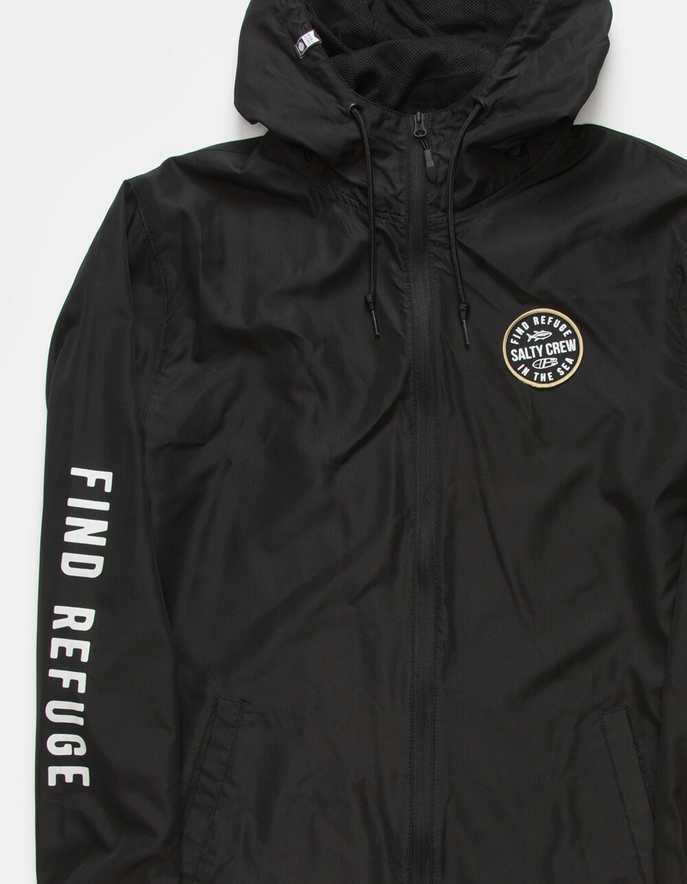 SALTY CREW Twin Fin Mens Windbreaker Jacket - BLACK | Tillys
