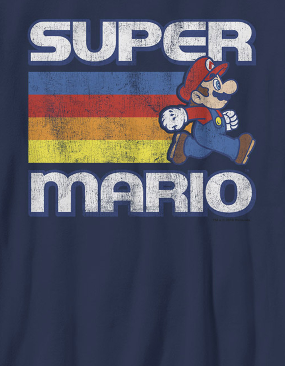 MARIO Super Stripe Unisex Kids Tee - NAVY | Tillys