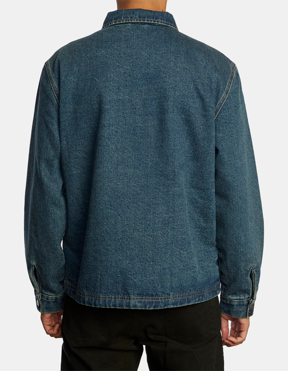 RVCA Everett Mens Denim Coaches Jacket - BLUE | Tillys