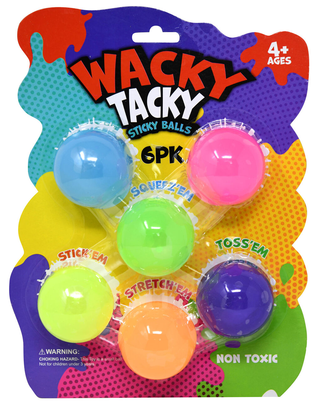 WACKY TACKY 6 Pack Balls - MULTI | Tillys