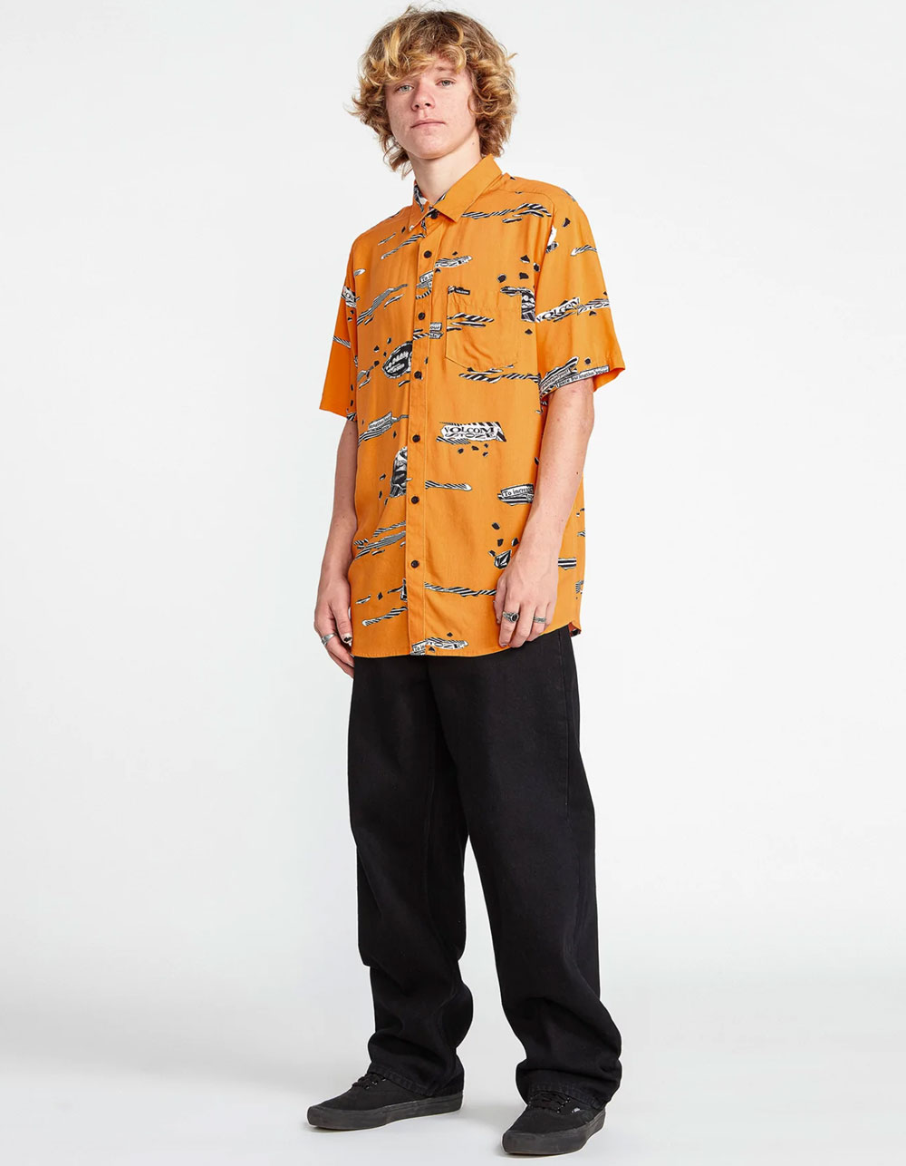 VOLCOM Billow Loose Fit Mens Jeans - BLACK | Tillys