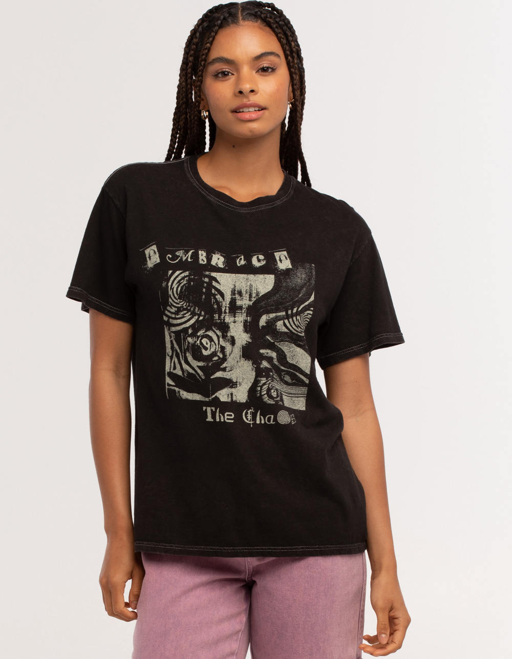 FULL TILT Spiral Womens Oversized Tee - BLACK | Tillys