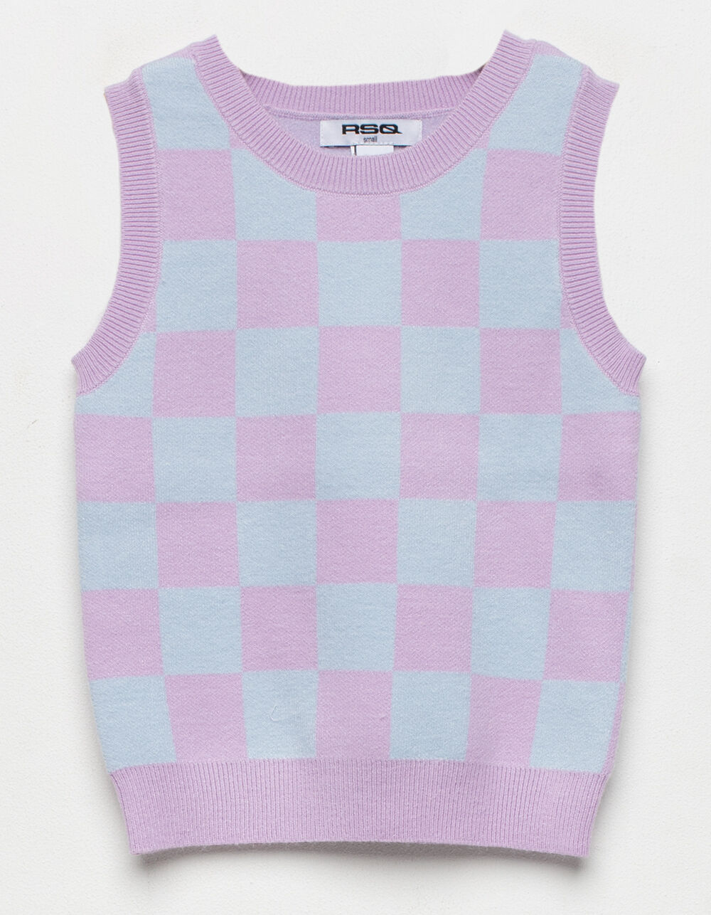 RSQ Girls Checker Sweater Vest - PURPLE COMBO | Tillys