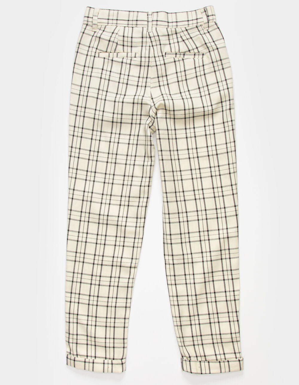 FULL TILT Girls Plaid Pleated Pant - CREAM COMBO | Tillys