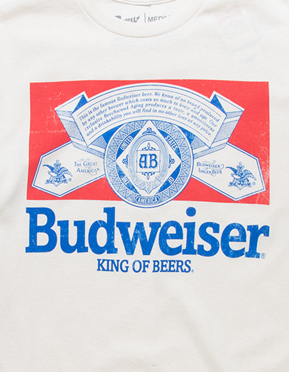 BUDWEISER Half Bud 1969 Label Mens Tee - NATURAL | Tillys