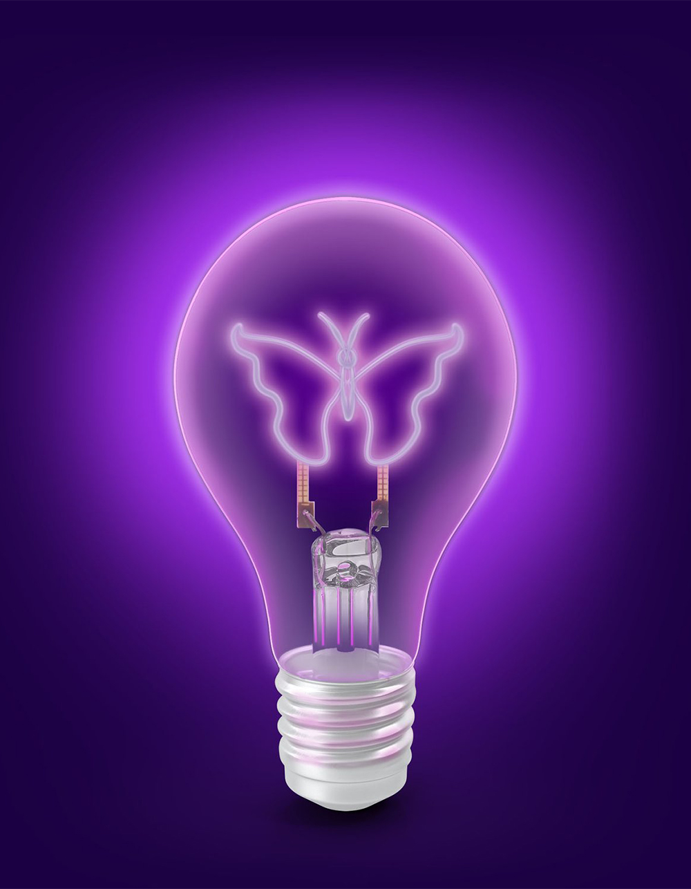 Purple Light Bulb