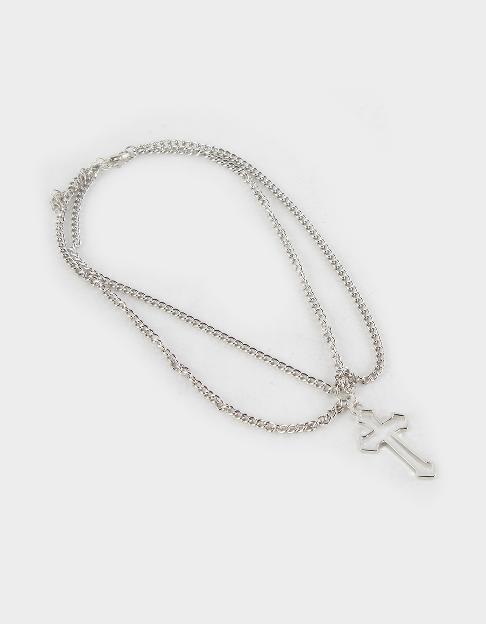 RSQ Layered Cross Necklace - SILVER | Tillys