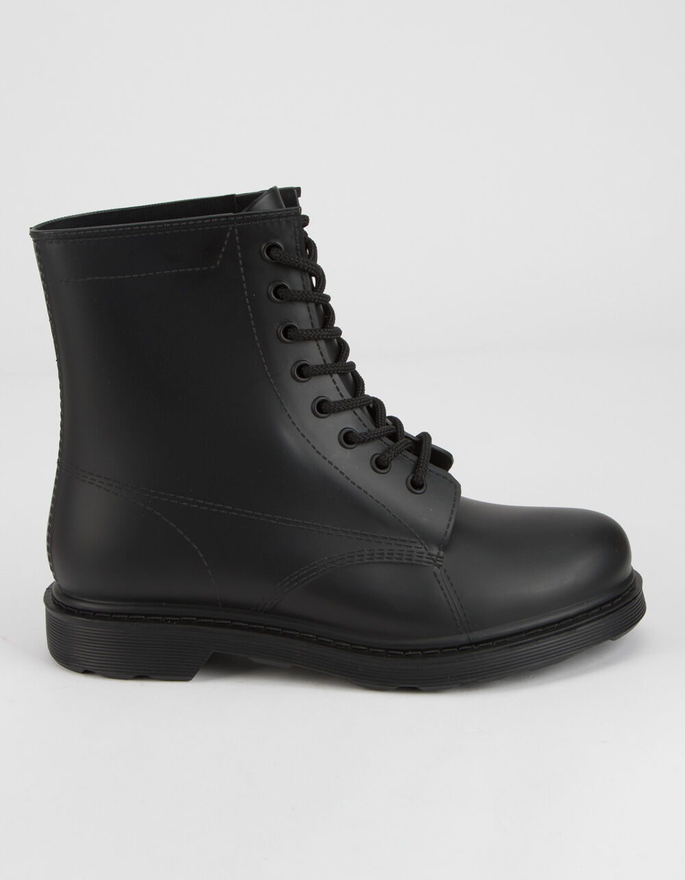 QUPID PVC Lace-Up Womens Combat Boots - BLACK | Tillys