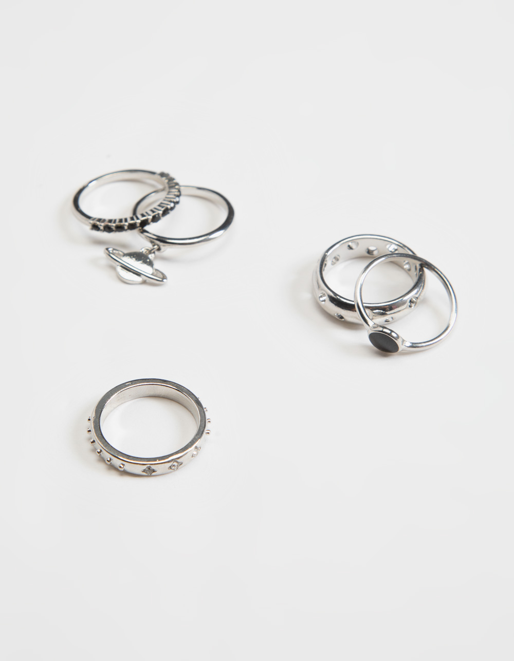FULL TILT 5 Pack Planet Ring Set - SILVER | Tillys