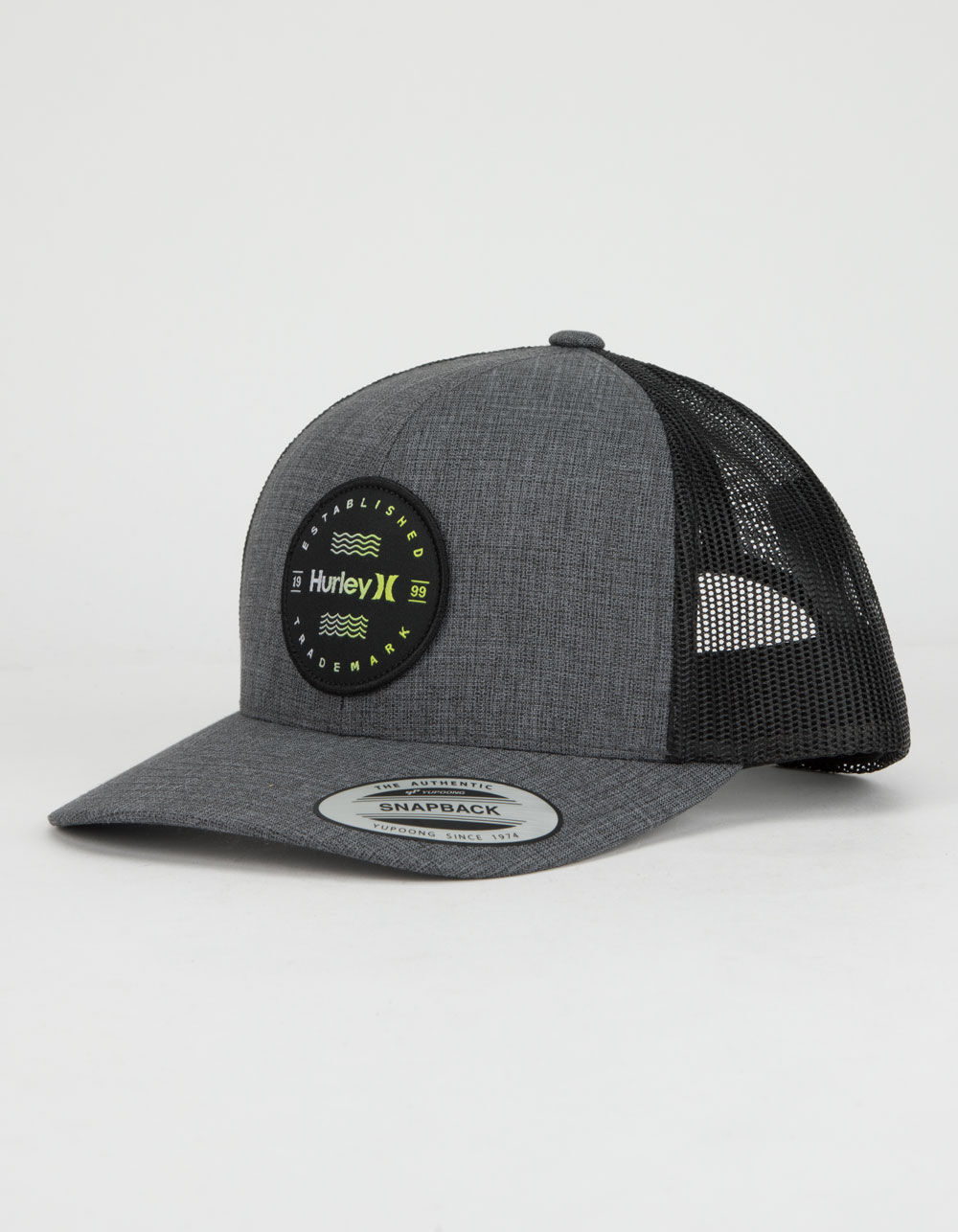 HURLEY Trademark Gray & Black Mens Trucker Hat - BLACK | Tillys