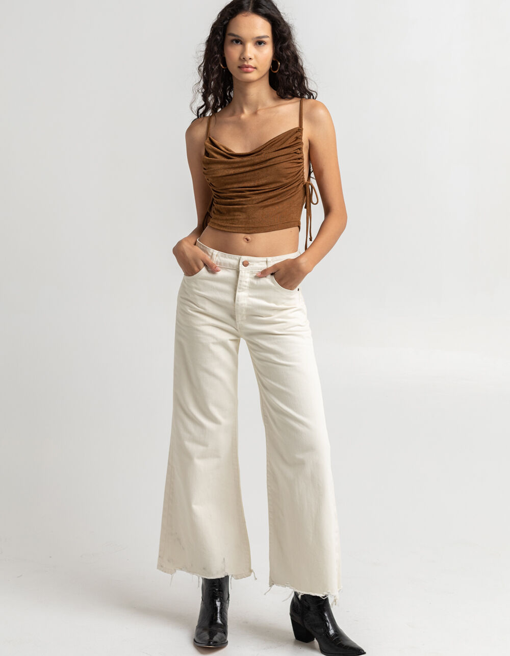 TRACTR Cream Womens Denim Pants - CREAM | Tillys