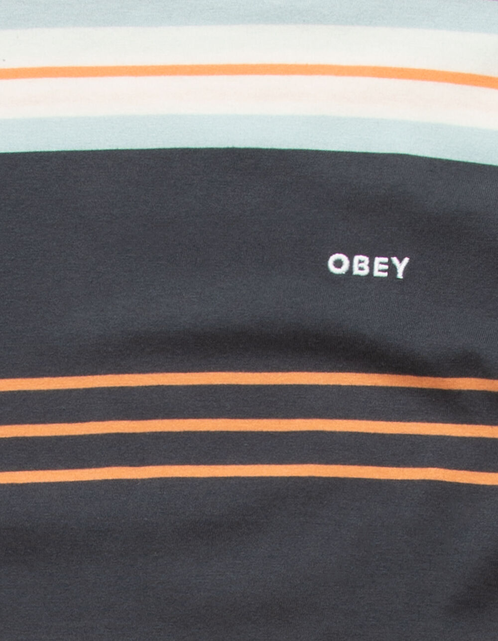 OBEY Berto Mens Striped Tee - NAVY | Tillys