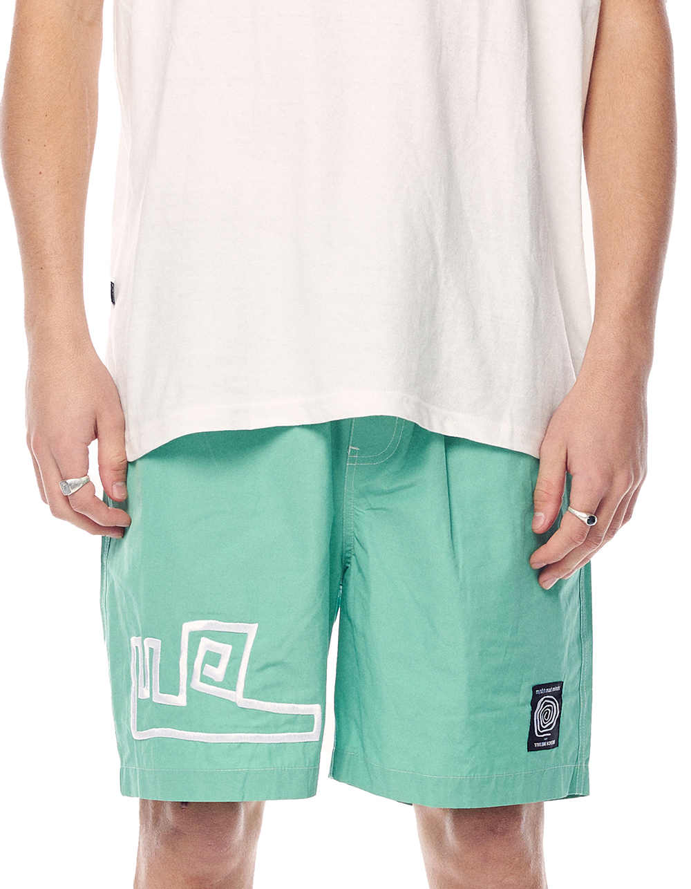 MISFIT SHAPES Recycled Canned Meta Mens Shorts - GREEN | Tillys