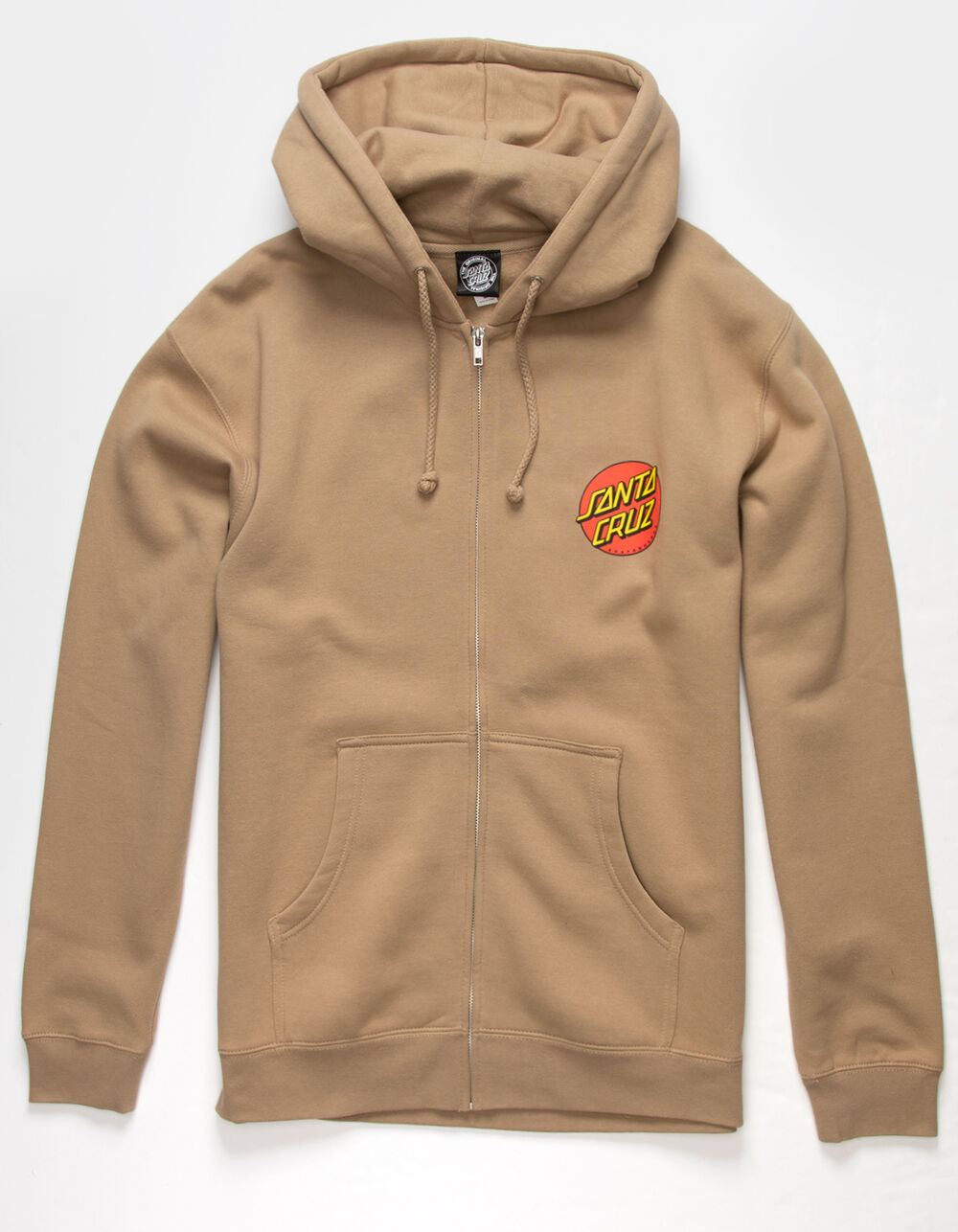 SANTA CRUZ Classic Dot Mens Zip Hoodie - SAND | Tillys