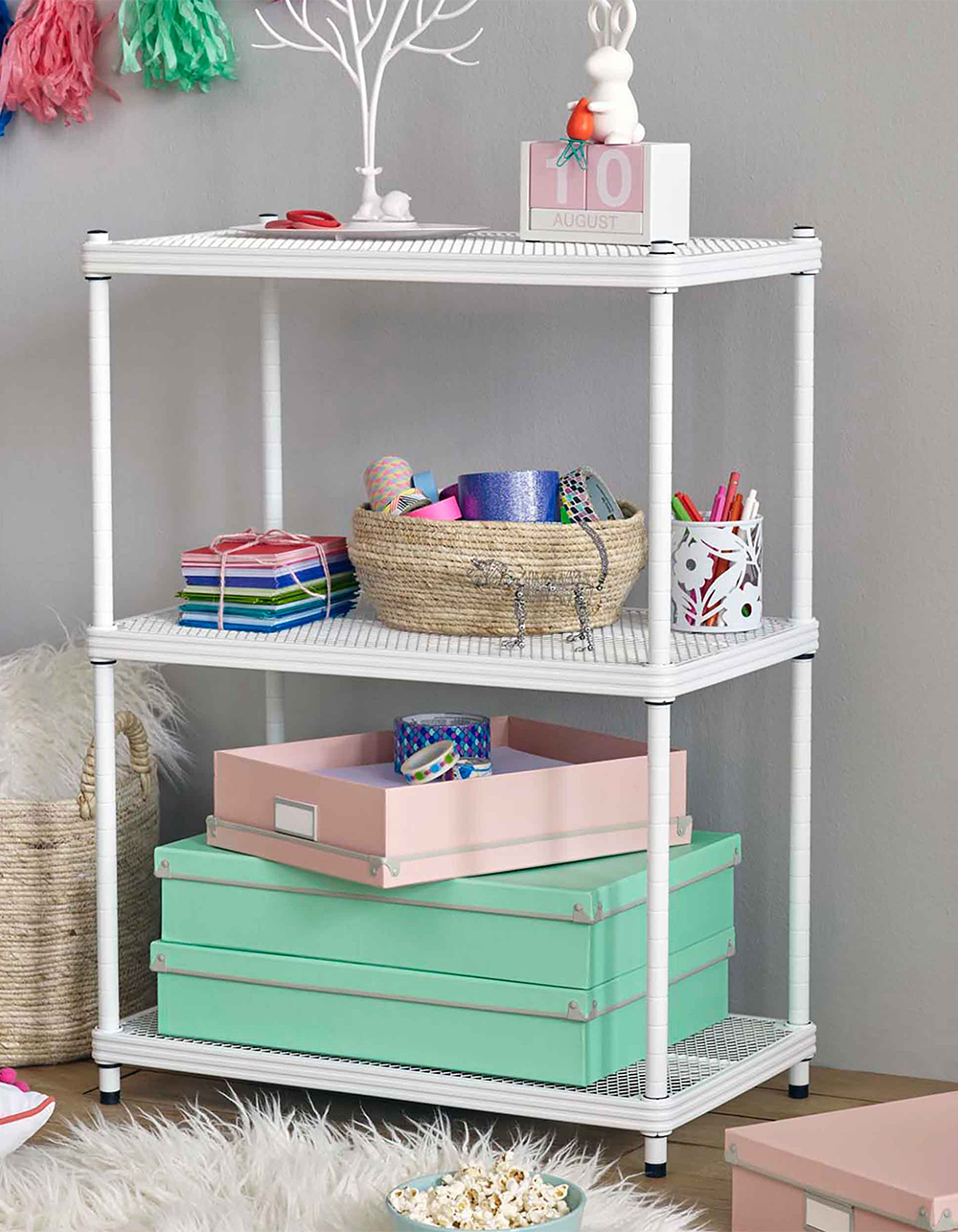 MeshWorks 3-Tier Shelving Unit - WHITE | Tillys
