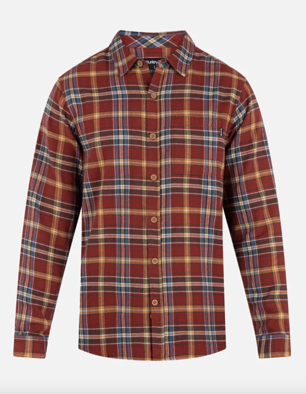 HURLEY Portland Organic Mens Flannel - RED COMBO | Tillys