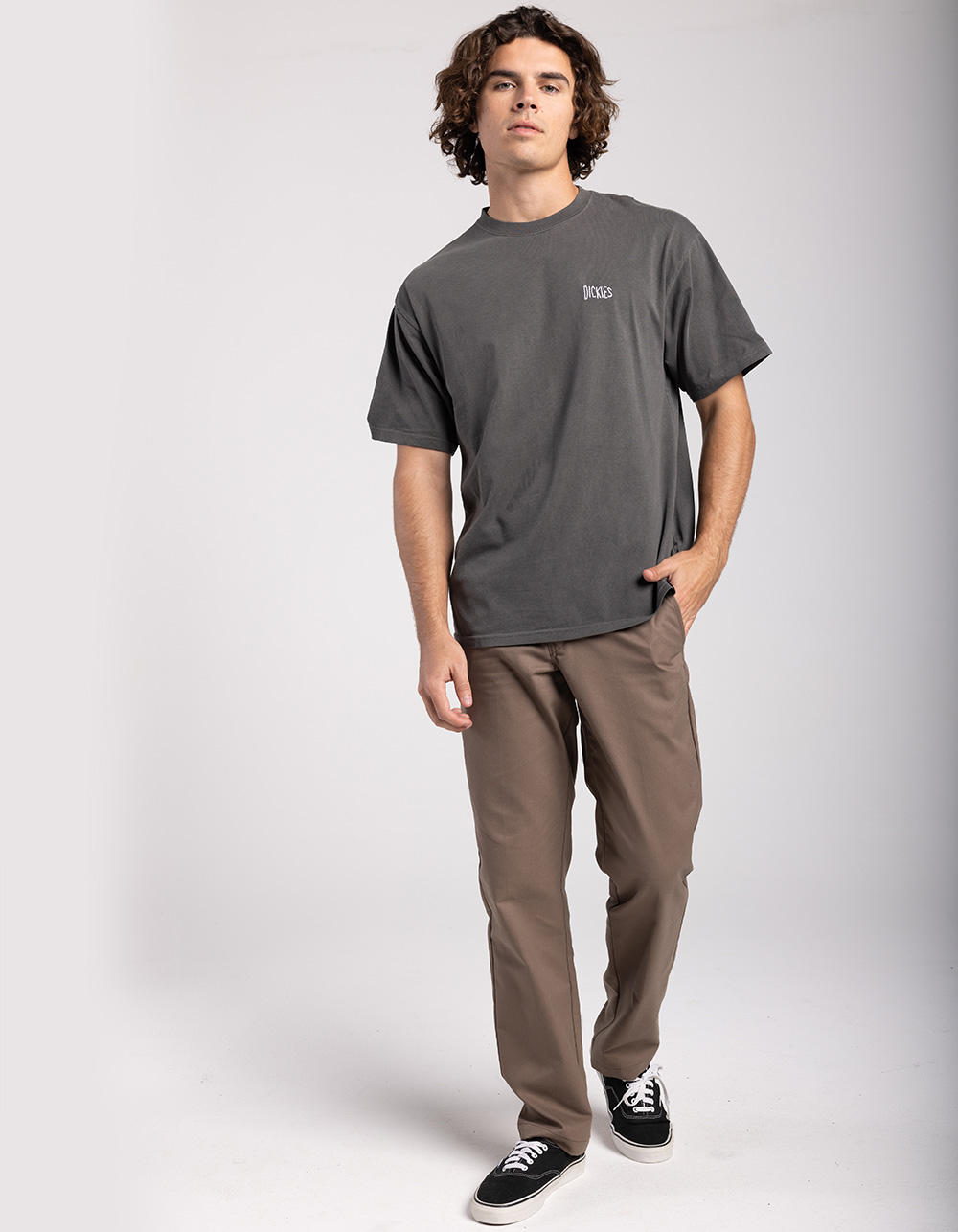 DICKIES 850 Slim Taper Flex Mens Pants - MUSHROOM | Tillys