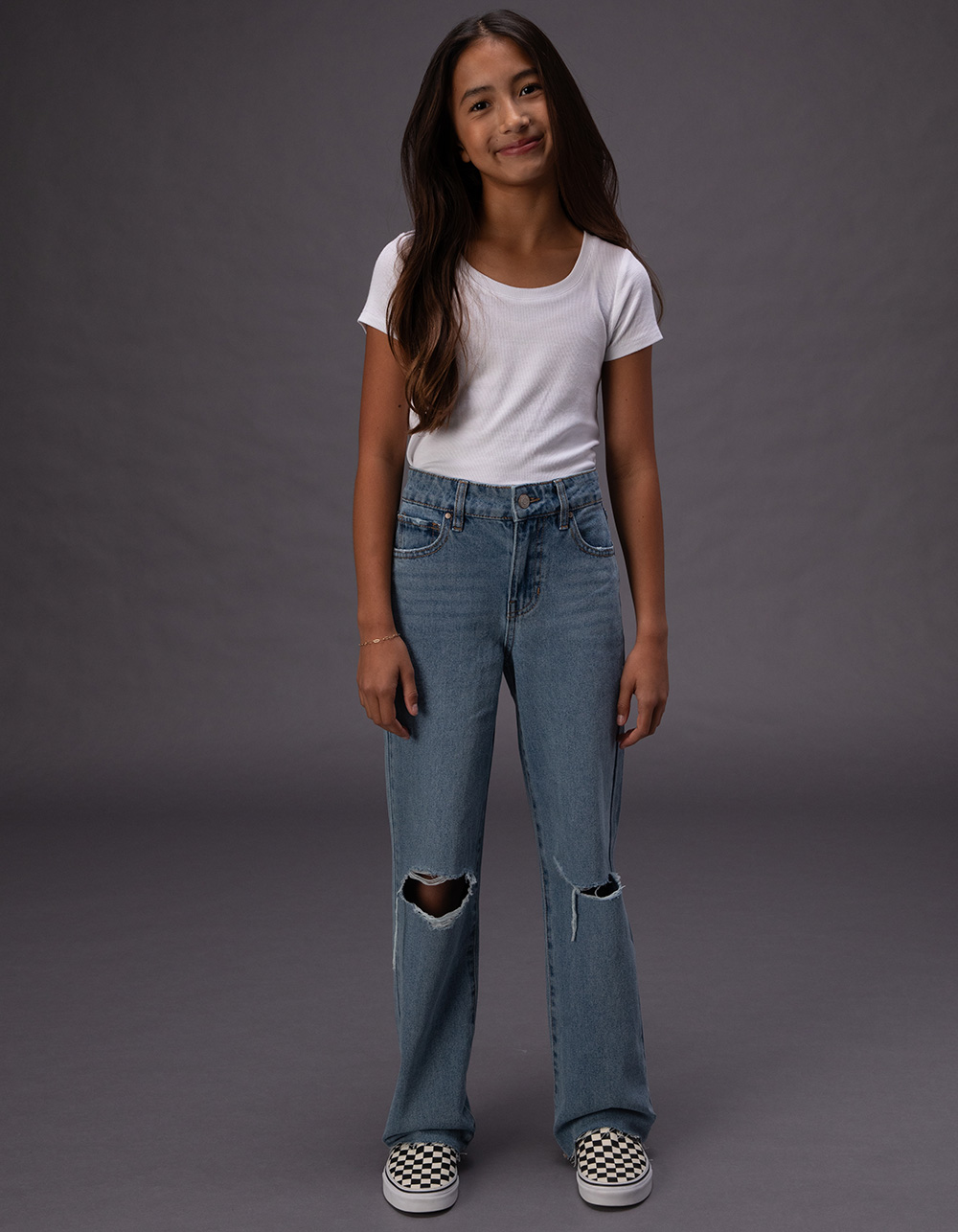 RSQ Girls High Rise Wide Leg Jeans - Dark Wash | Tillys