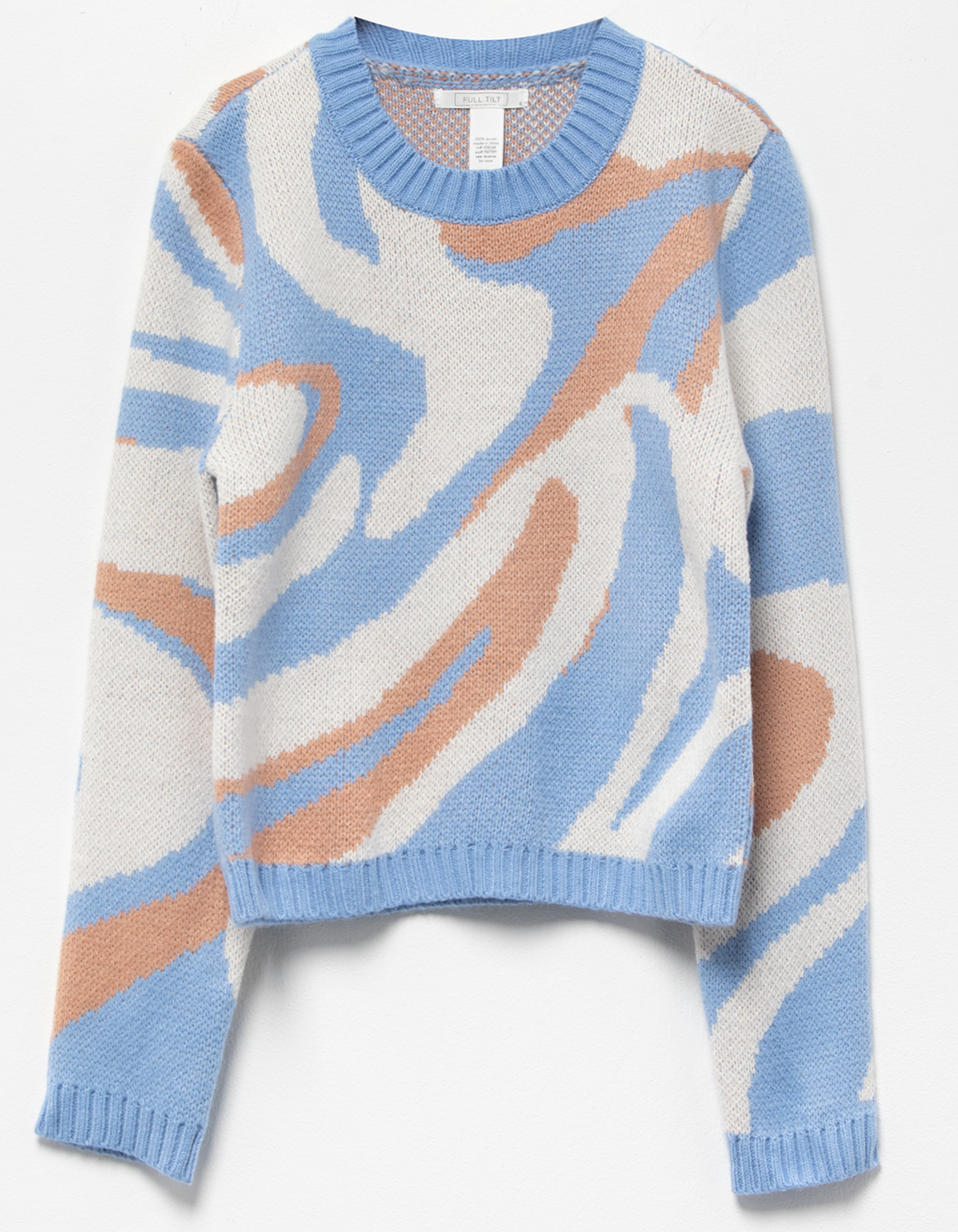 FULL TILT Swirl Girls Pullover Sweater - BLUE COMBO | Tillys