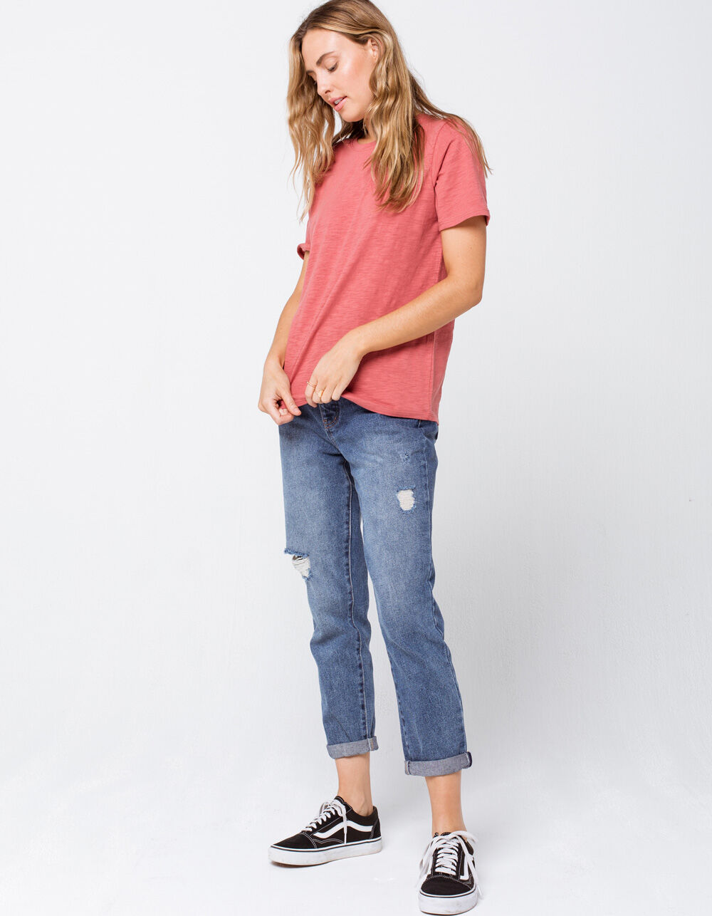 FULL TILT Essentials Slub Womens Rust Tee - RUST | Tillys