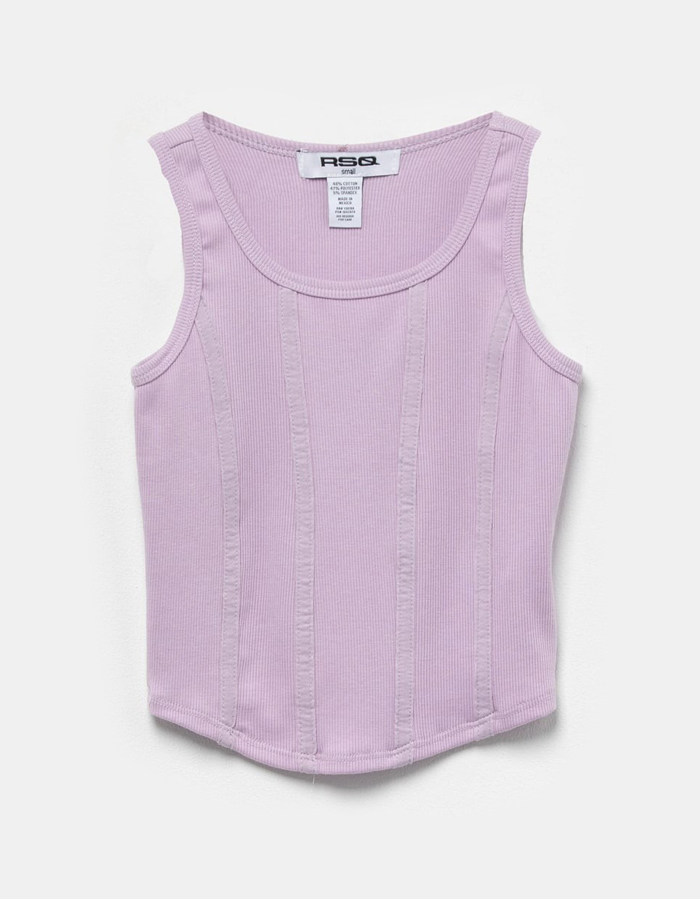 RSQ Girls Contrast Corset Rib Tank Top - LAVENDAR | Tillys