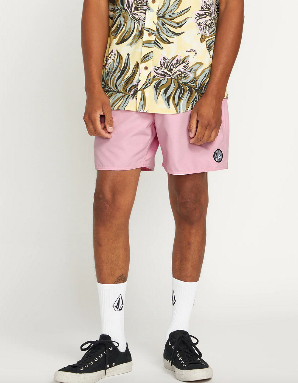 VOLCOM Lido Solid Mens 16" Volley Shorts - LIGHT PINK | Tillys