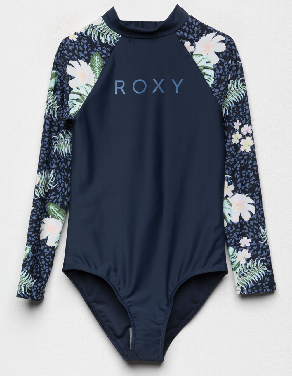 ROXY Floral Girls Onesie Rash Guard - NAVY | Tillys